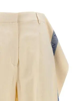 JW Anderson J.w.anderson Logo Band Panel Pants - Cream