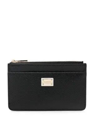 Dolce & Gabbana Portacarte In Pelle Di Vitello Dauphine - Black