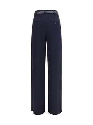 Max Mara Elegant Pants With Belt - Blue