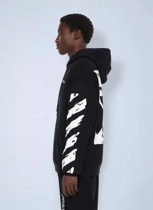 Off-White Ink Arrow Skate Hooded Sweatshirt - Black