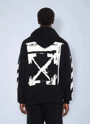 Off-White Ink Arrow Skate Hooded Sweatshirt - Black