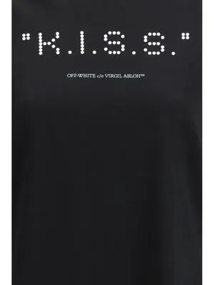Off-White Kiss Quote T-shirt - Black