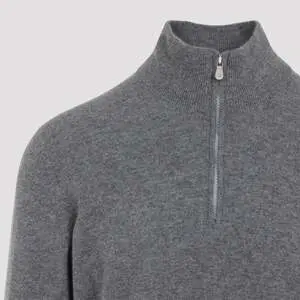 Brunello Cucinelli Half Zip Cashmere Sweater