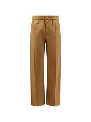 Celine Cotton And Linen Blend Trousers - Multicolor