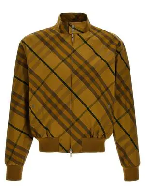 Burberry Check Print Jacket - Yellow
