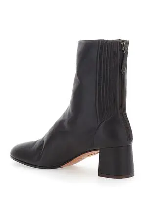 AQUAZZURA Saint Honore Leather Ankle Boots - Multicolor