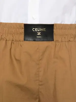 Celine Cotton And Linen Blend Shorts