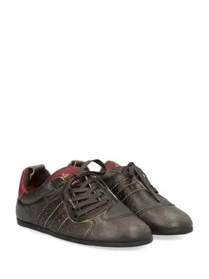 VIVIENNE WESTWOOD Drunken Leather Trainers - Black
