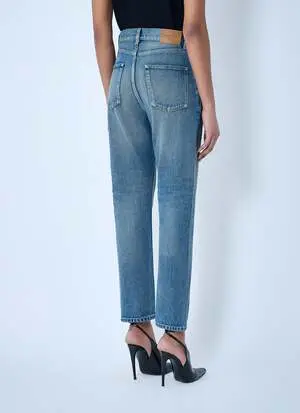 Saint Laurent Cropped Slim Jeans - Blue