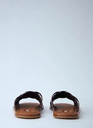 Miu Miu Woven Leather Sandals