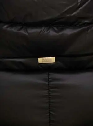 Herno Long Down Jacket With High Collar In Tech Fabric For