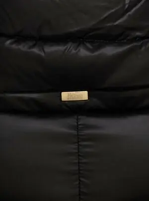 Herno High Collar Down Jacket In Tech Fabric - Black