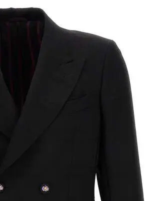Etro Check Double-breasted Blazer