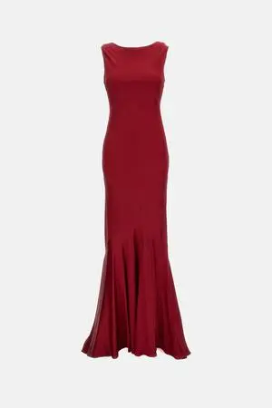 Max Mara Envers Satin Long Dress - Multicolor