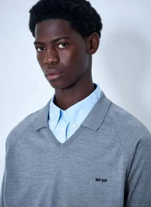 Miu Miu V-neck Knit Sweater