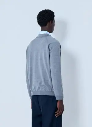 Miu Miu V-neck Knit Sweater - Gray