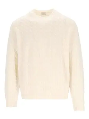 Eleventy Cable-knit Jumper - White