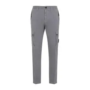 Stone Island Slim Tapered Cargo Trousers - Gray