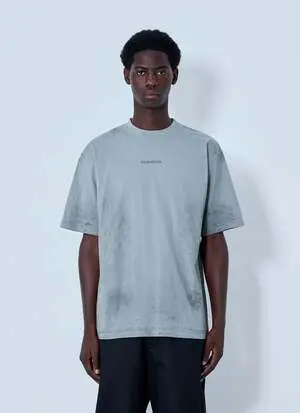 Balenciaga Logo Motif T-shirt - Gray
