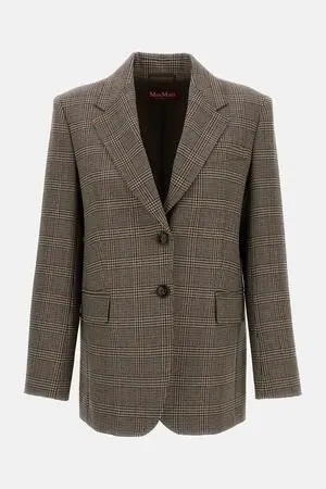 Max Mara Single Breasted Wool Blazer - Multicolor