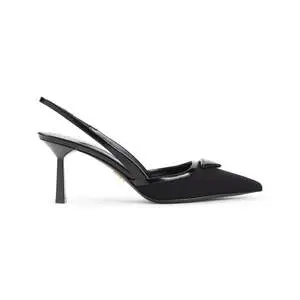 Prada Mesh Slingback Pumps - Black