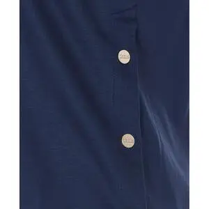 Herno T-shirt With Buttoned Split - Blue
