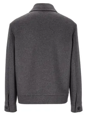 Valentino Garavani Wool And Cashmere Pea Coat - Gray