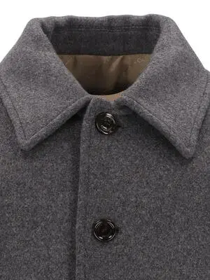 Valentino Garavani Wool And Cashmere Pea Coat - Gray