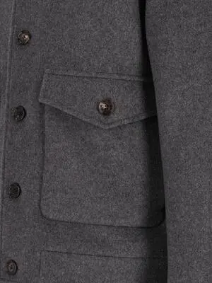 Valentino Garavani Wool And Cashmere Pea Coat - Gray