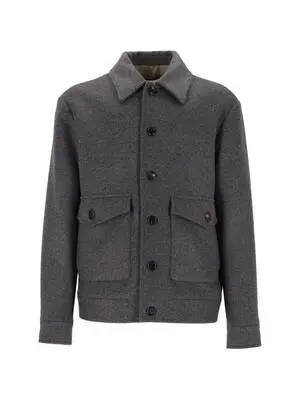 Valentino Garavani Wool And Cashmere Pea Coat - Gray