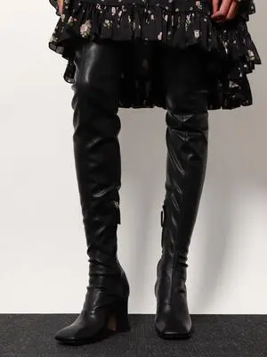 Chloé Janis Over The Knee Leather Boots - Black