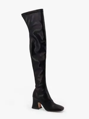 Chloé Janis Over The Knee Leather Boots - Black