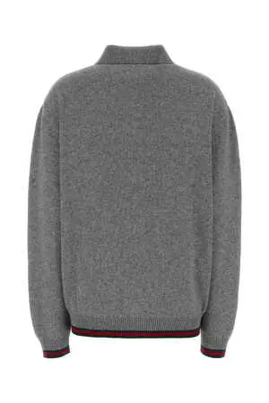 Gucci Grey Wool Blend Oversize Cardigan