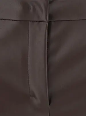 Max Mara Ecopro Leather Pants - Brown