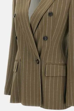 Max Mara Pinstripe Double-breasted Blazer