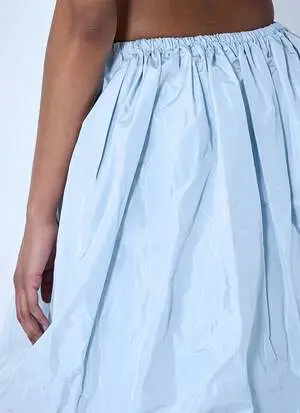 Prada Balloon Skirt In Structured Fabric - Blue