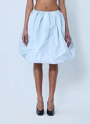 Prada Balloon Skirt In Structured Fabric - Blue