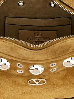 Valentino Garavani Nellcôte Suede Crossbody Bag - Cream