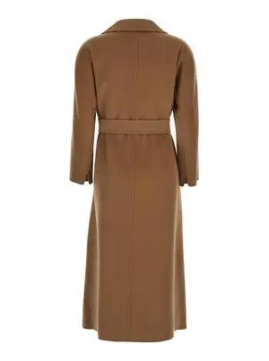 Max Mara S 'esturia' Beige Coat With Notched Revers And Belt Closure On The Front In Wool For - Multicolor