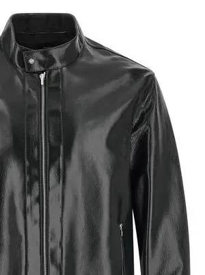 Fendi Lacquered Leather Biker Blouson