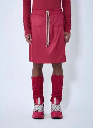 Moncler Rick Owens Drawstring Midi Kilt Shorts - Red