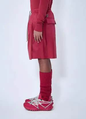 Moncler Rick Owens Drawstring Midi Kilt Shorts