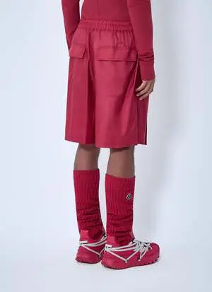 Moncler Rick Owens Drawstring Midi Kilt Shorts