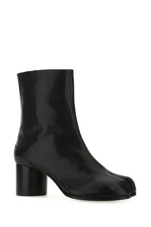 MAISON MARGIELA Leather Tabi Ankle Boots - Black