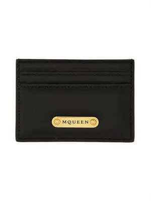 Alexander McQueen Leather Card Holder - Black