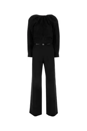 Gucci Stretch Wool Jumpsuit - Black