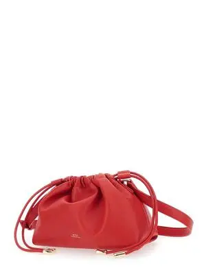 A.p.c. Ninon Mini' Crossbody Bag With Engraved Logo On The Front And Adjustable Ecoleather Strap In For - Red
