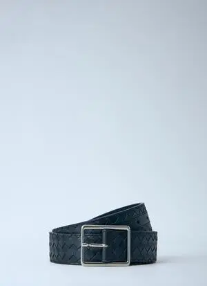 Bottega Veneta Intrecciato Piccolo Belt - Black