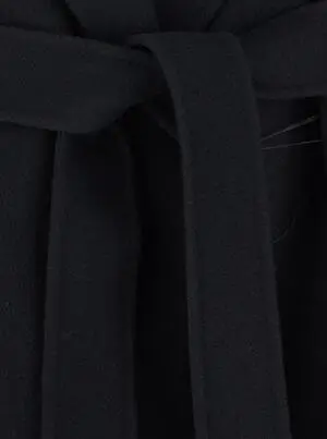 Max Mara S 'messi' Coat With Front Belt Closure In Wool For - Black