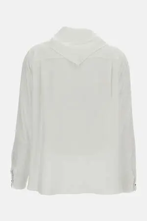 Max Mara Tie Neck Scarf Silk Shirt